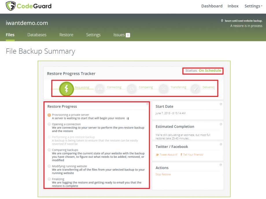 How to restore files from CodeGuard? – QualiSpace Knowledge Base