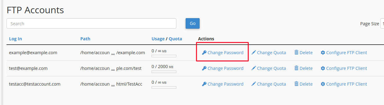 How to change an FTP password in cPanel? – QualiSpace Knowledge Base