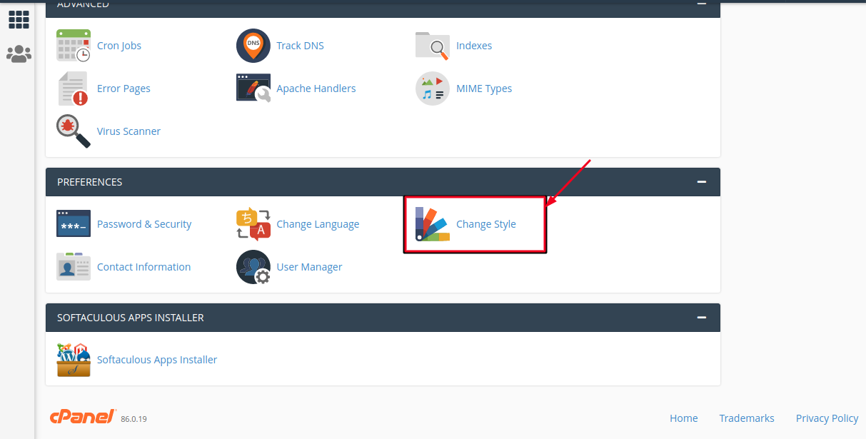 How do I change my cPanel interface/theme? – QualiSpace Knowledge Base