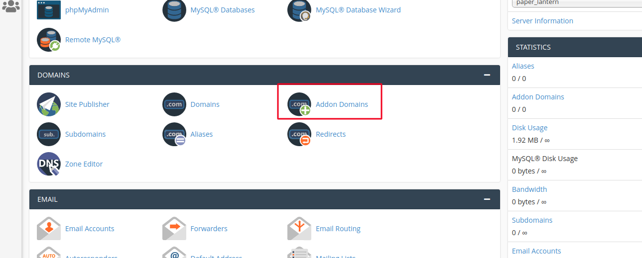 How do I create an addon domain? – QualiSpace Knowledge Base