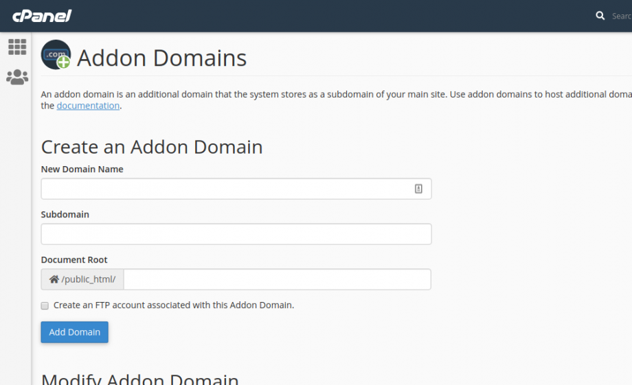How Do I Create An Addon Domain Qualispace Knowledge Base