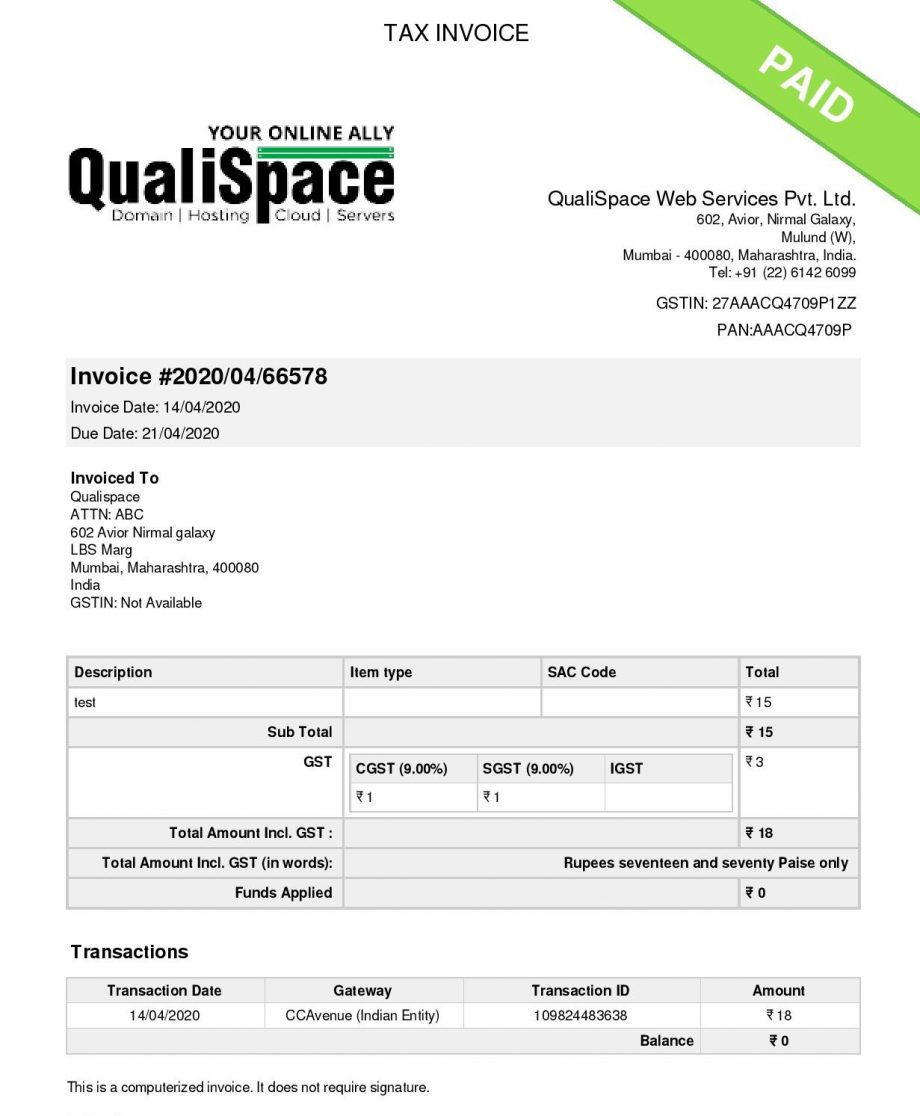 What are the mandatory fields a GST invoice should have? – QualiSpace ...