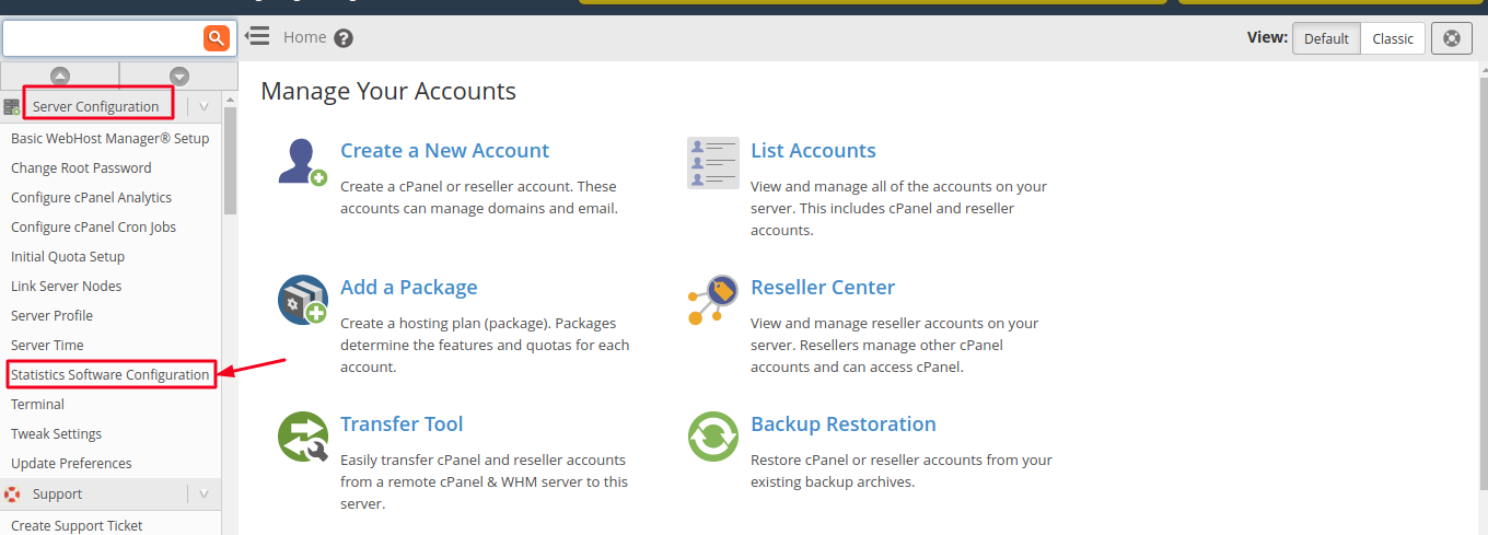 How To Enable And Configure Web Statistics In Whm Qualispace Knowledge Base