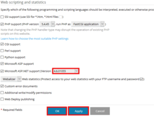 How to change ASP.NET version from Plesk – QualiSpace Knowledge Base