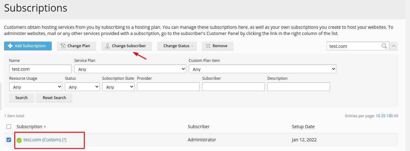 Transfer Subscription from one customer to another – QualiSpace ...