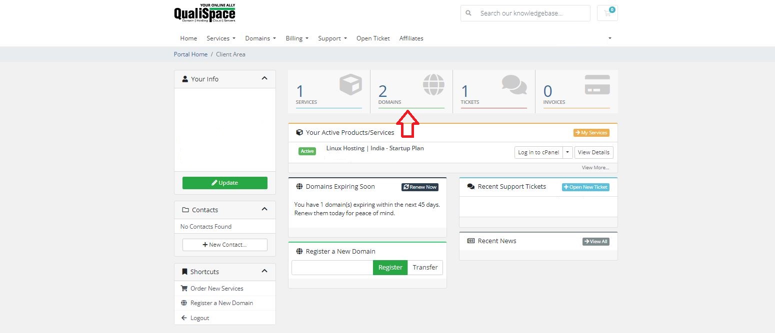 How to update DNS records from client area? – QualiSpace Knowledge Base